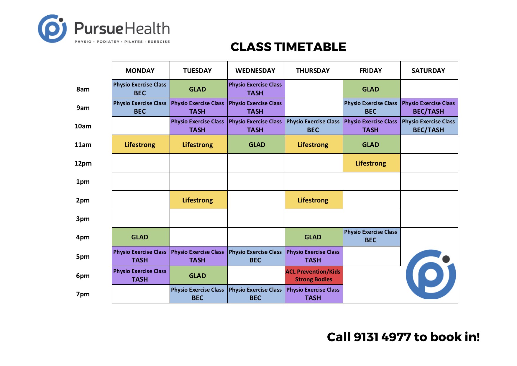 Physio Exercise Class | Pursue Health